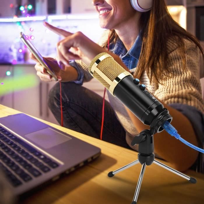 Micro trépied portable pour usage domestique Microphone à Condensateur ...