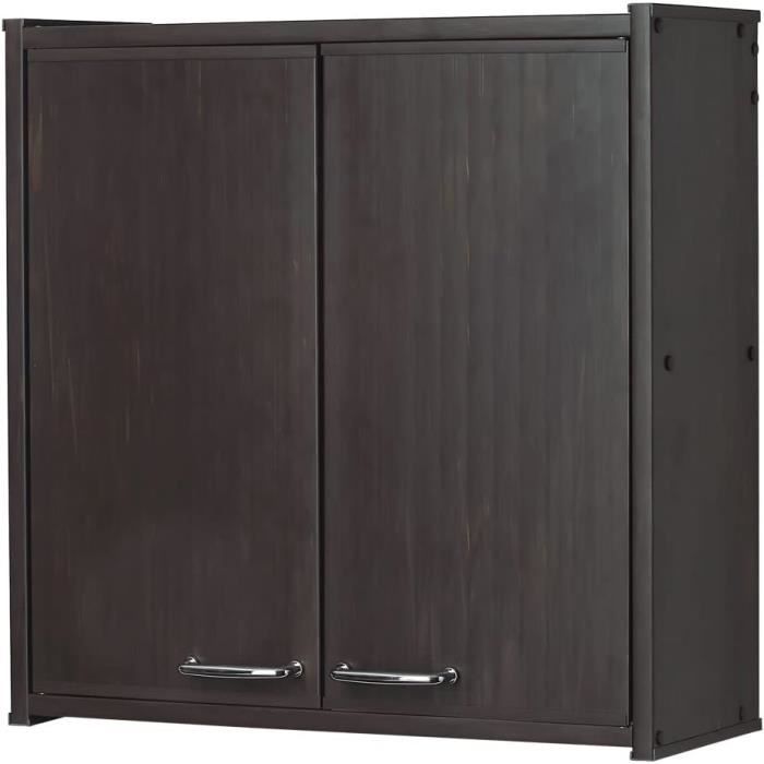 Negrari F760PWAM Armoire Murale en PVC,résine,Wengé,62 x 21 x 59 cm ...