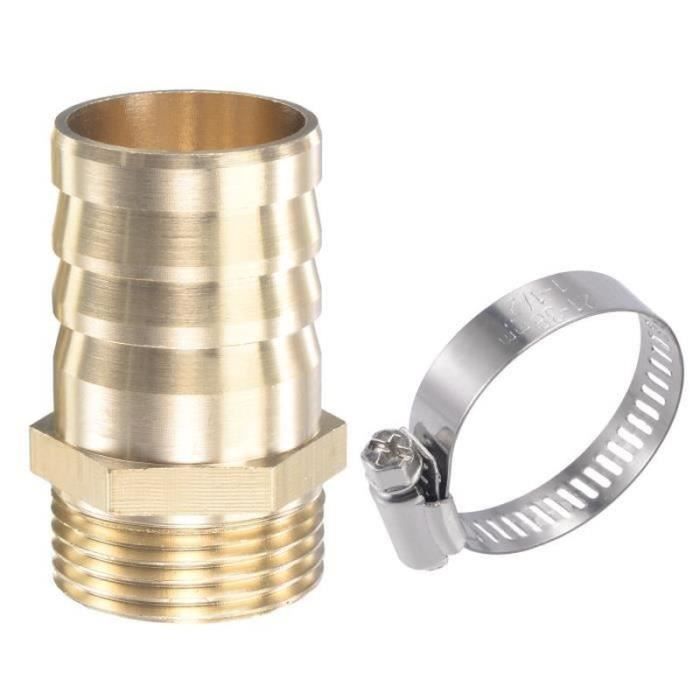 VERYNICE-MAP Raccord Cannelé Laiton Tube Droit 32mm x G1 Mâle Filetage Tuyau Connecteur ...