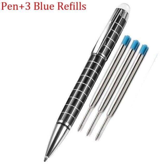 STYLO,Pen 3 Blue Refills--Stylo à bille torsadé en métal, Design ...