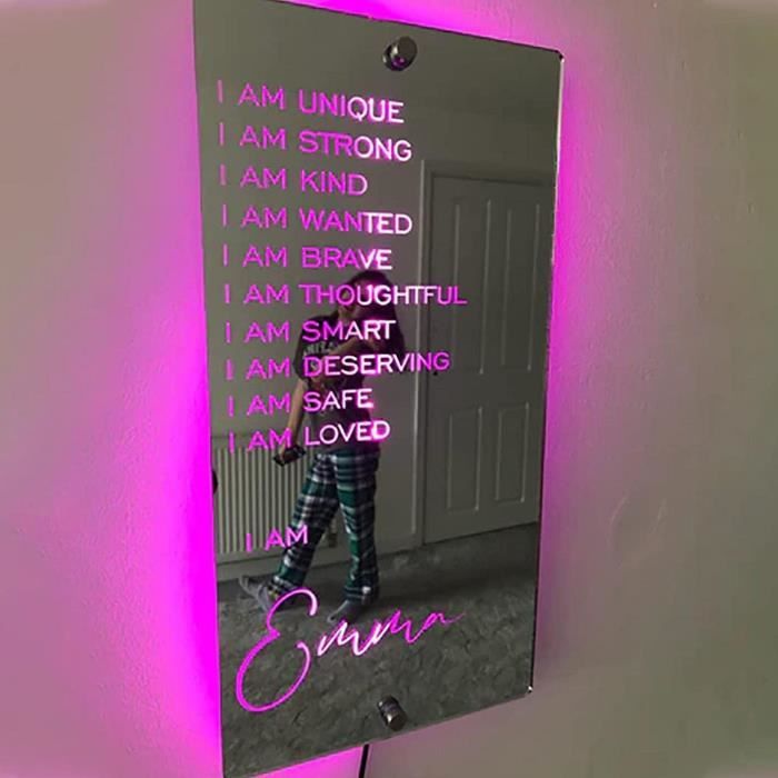 Miroir D'Affirmation De Soi - Miroir D'Affirmation Quotidienne À Led ...