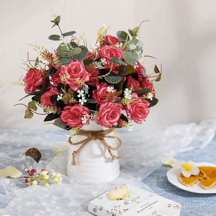 Faux roses in vase store