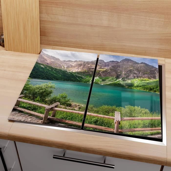 Ehskzjh Lot De 2 Cache-Plaques De Cuisson En Verre - 60 X 52 Cm - Motif ...