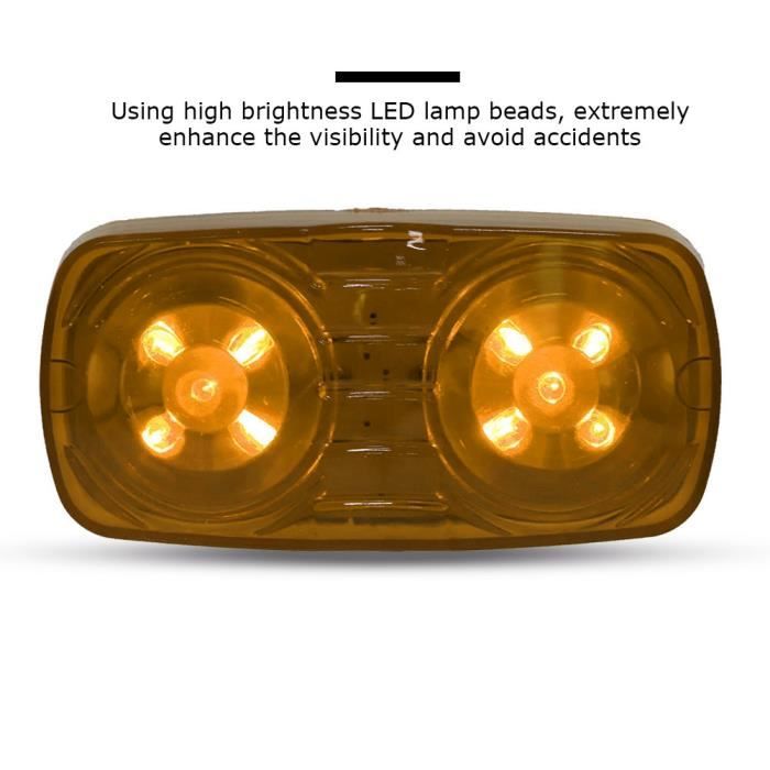 Akozon feu de gabarit latéral 24V 10LEDs Side Marker Light Turn Signal ...
