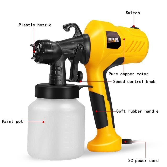 Pistolet a peinture electrique Portable Marque Modele 800ml 220 240V Haute capacite Cdiscount Bricolage