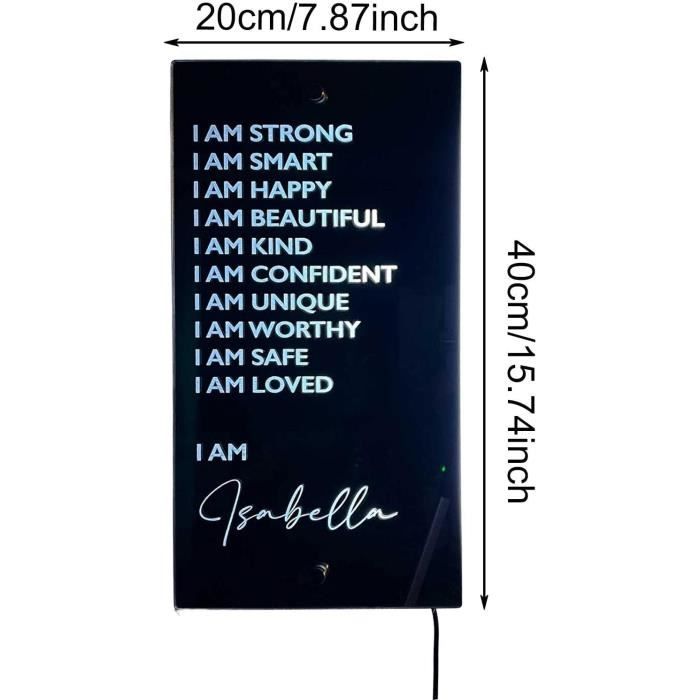 Miroir D'Affirmation De Soi - Miroir D'Affirmation Quotidienne À Led ...