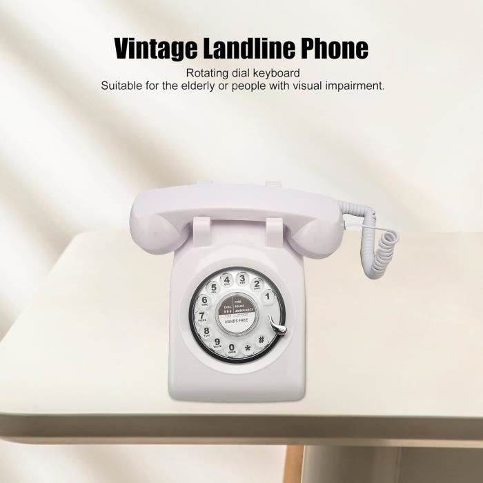 Téléphone À Cadran Rétro, Style Années 1960, Téléphone À Cadran Filaire ...