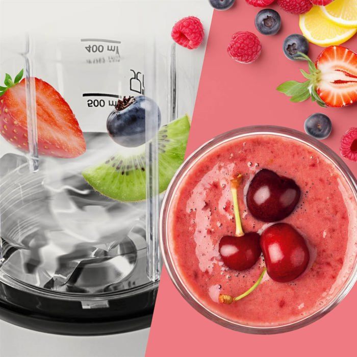 GOURMETmaxx Nutrition Mixer 4 pcs - avec couvercle à emporter - Shakes ...