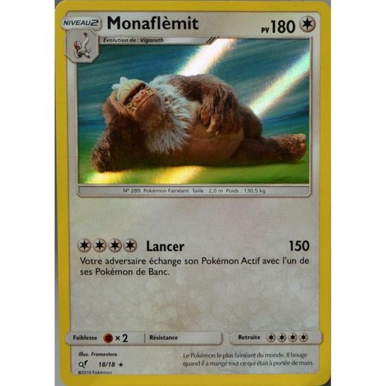 Carte Pokémon 18-18 Monaflèmit 180 PV - HOLO Détective Pikachu NEUF FR ...