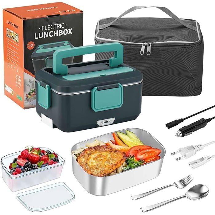 Lunch Box Chauffante Électrique 2,5L - pour 24V/12V, en Acier ...
