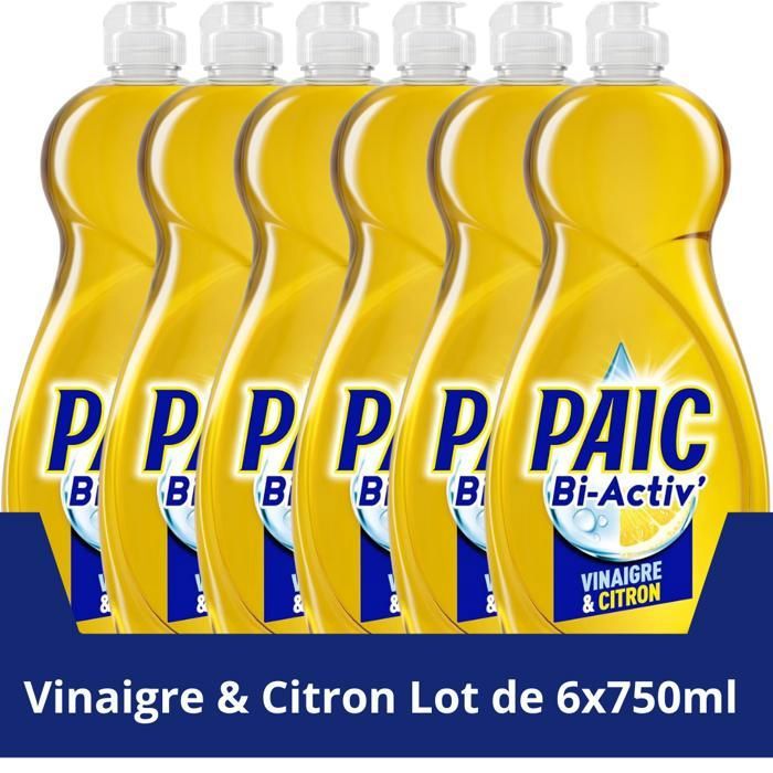 Paic Liquide Vaisselle Bi-Activ – Vinaigre & Citron – Nettoie ...