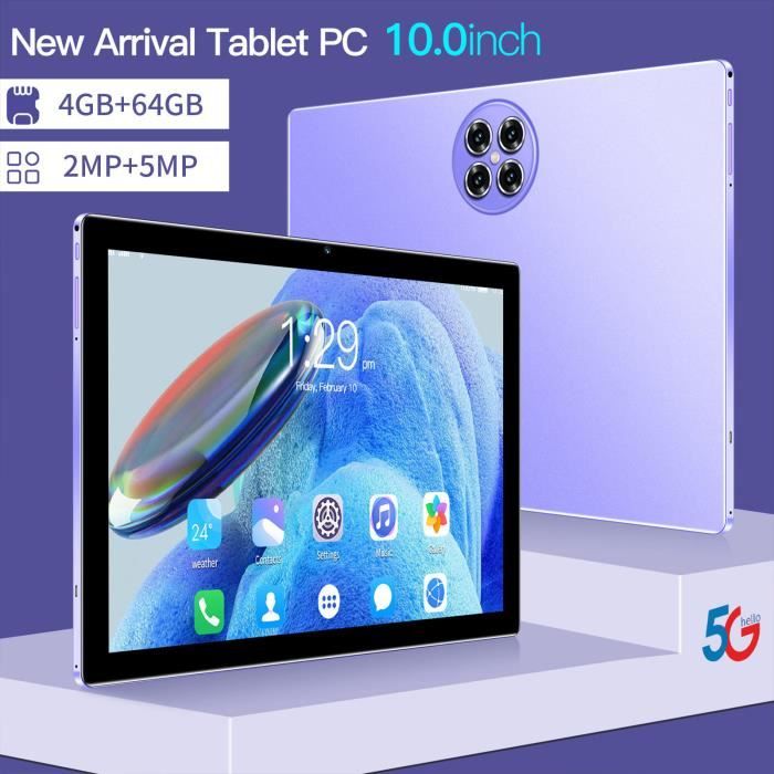 GUO Téléphone Portable Tablette Intelligente 10" Mtk6755 4+64G Android 8.1 Us Standard Violet ...
