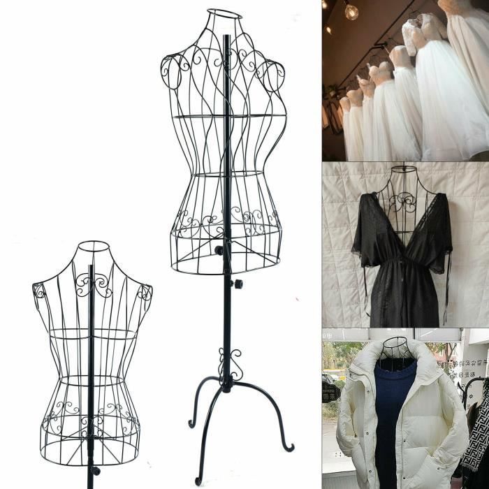 Mannequin femme, cintre métal noir buste vintage - Cdiscount Maison