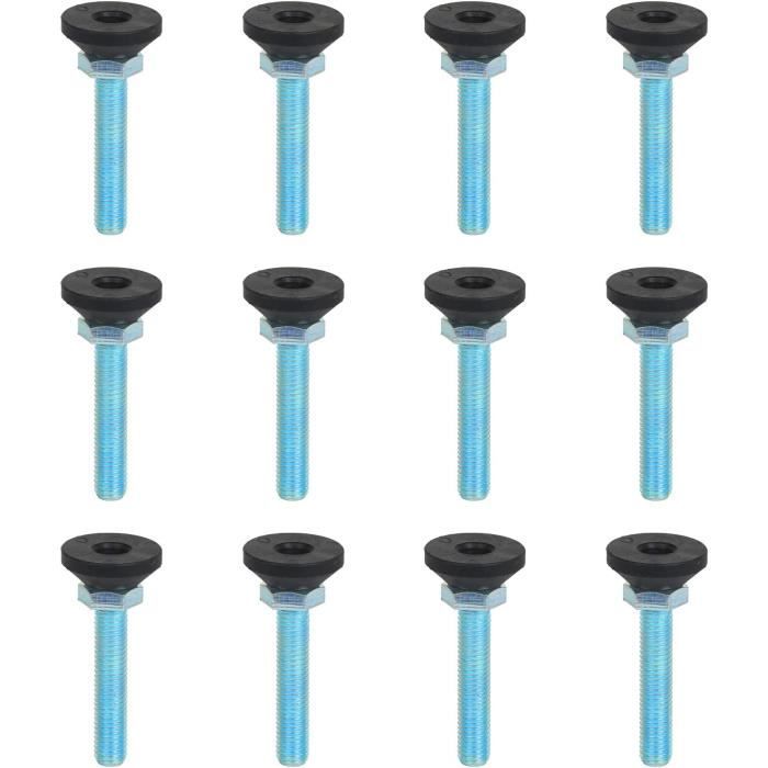 12 Pcs Vis de Réglage pour Meuble Pied Ajustable pour Mobilier Filetage ...