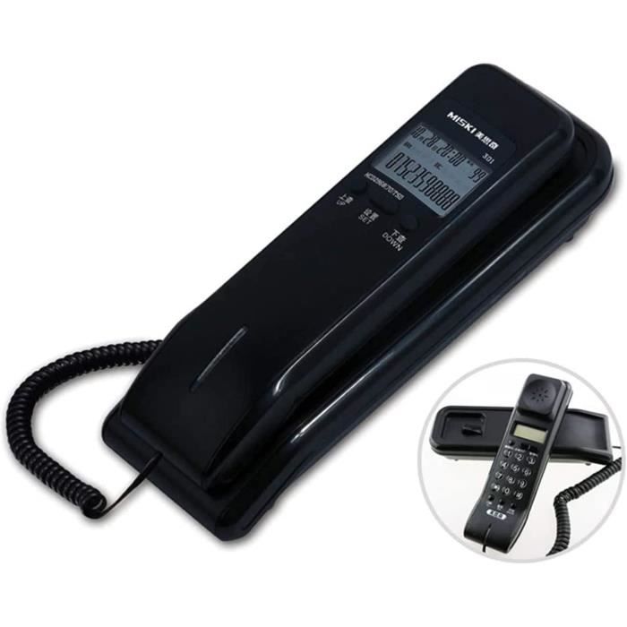 Téléphone Mural Avec Fil - Téléphone Filaire, Sans Piles, Mur De Bureau ...