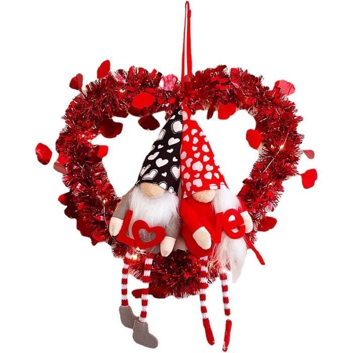 Couronne Paille Couronnes De La Saint-Valentin Pour La Porte D'Entrée ...