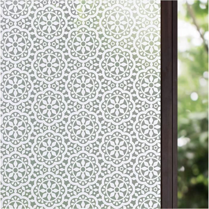 Film Fenêtre Anti Regard Electrostatique Adhésif Occultant Intimité Film Vitrage Verre Dépoli ...