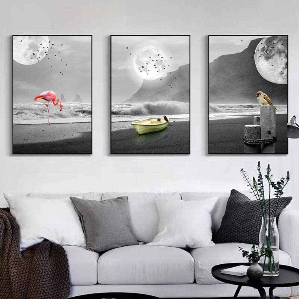 Moderne Classique Bord De Mer Paysage Art Toile Peinture 3 Pièces ...