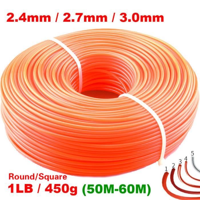 2,4 mm carré 1 lb - Fil De Coupe En Nylon Pour Coupe-herbe, Pour ...
