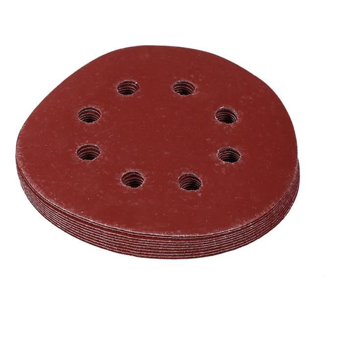 Disques de ponçage de polissage rouges ronds de 125 mm Papiers de sable ...