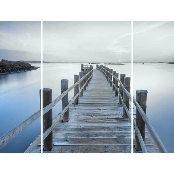 Triptyque sur toile ponton 125x97 cm CEANOTHE - 125x97 cm - Grands ...