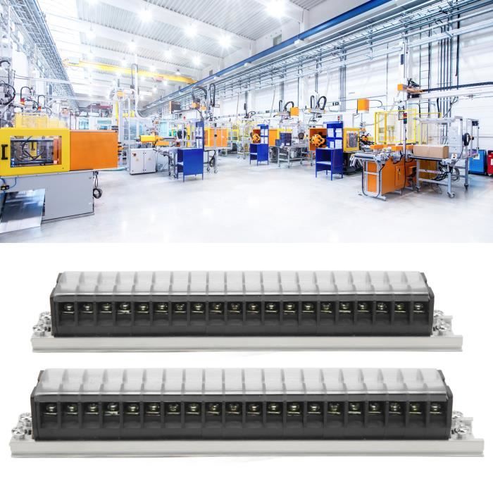 Bornier double rangée - CIKONIELF - 2 pièces - 660V - 15A - 10 ...