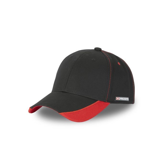 Casquette homme & femme 100% coton - FACOM - Snapback - Noir/Rouge ...