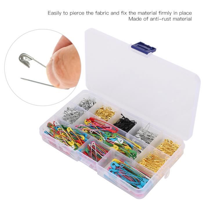 Épingles de sûreté de couleur 500pcs Safety Pins Multi-Spec Multicolor ...