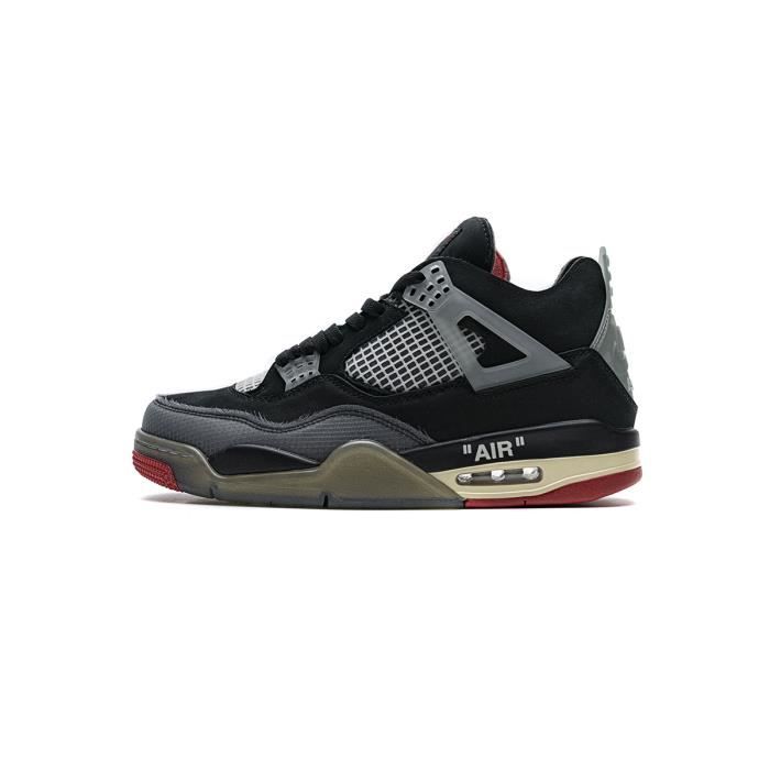 Baskets NIKEEES Airs-Jordans 4 gris noir CV9388-001 Chaussures Hommes ...
