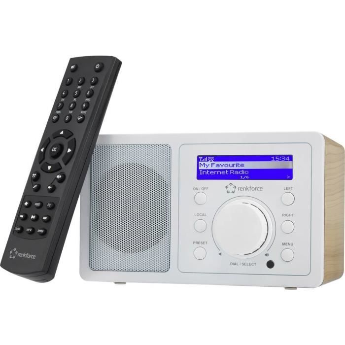 Internet Renkforce RF-IR-MONO1 WOOD RF-3836348 Bluetooth, AUX, radio ...