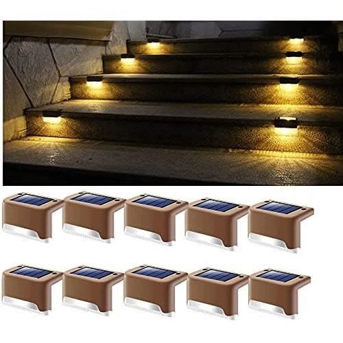 10 Pack Solar Railing Led Lights, Solar Lights Outdoor, Solar Step ...