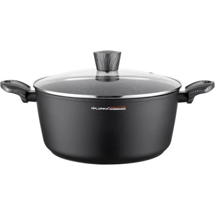 Casserole En Aluminium (6,1 L) I Casserole Induction Bono I 28 Cm Diamètre I Marmite Pour ...