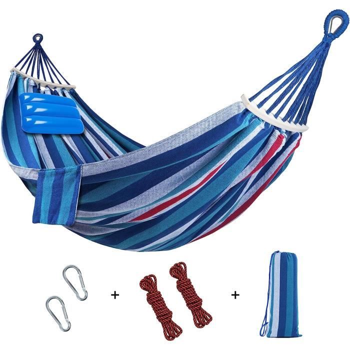Soontrans Hamac Exterieur avec Oreiller Gonflable et Bois Anti ...