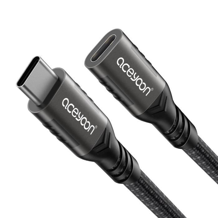 Rallonge Usb C 100W Charge Rapide, Usb C 3.2 Gen 2 10Gbps Mâle À ...