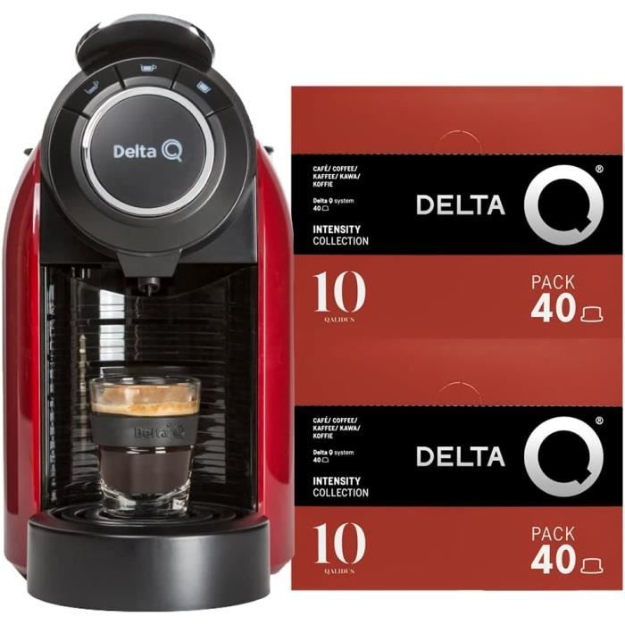 Delta Q Qool Evolution Cafetière À Capsules Avec 2 Packs De 40 Capsules ...