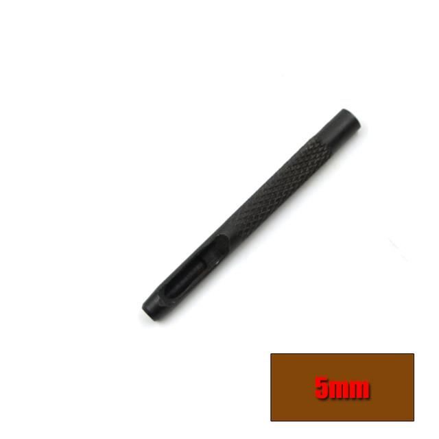 POINCON,5mm--Ensemble de poinçons creux en acier, joint en cuir, trou ...