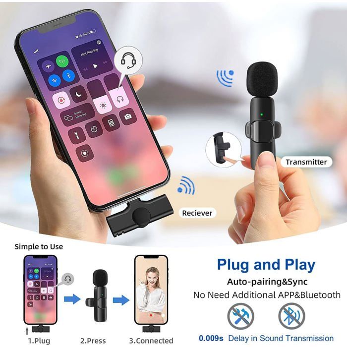 USB C Micro Cravate sans Fil pour iPhone iPad Android et Ordinateur ...