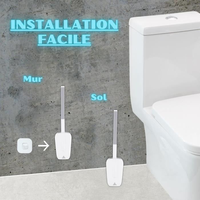 Balayette Wc Silicone,Brosse Wc Silicone,Brosse Toilette, Montage Mural ...