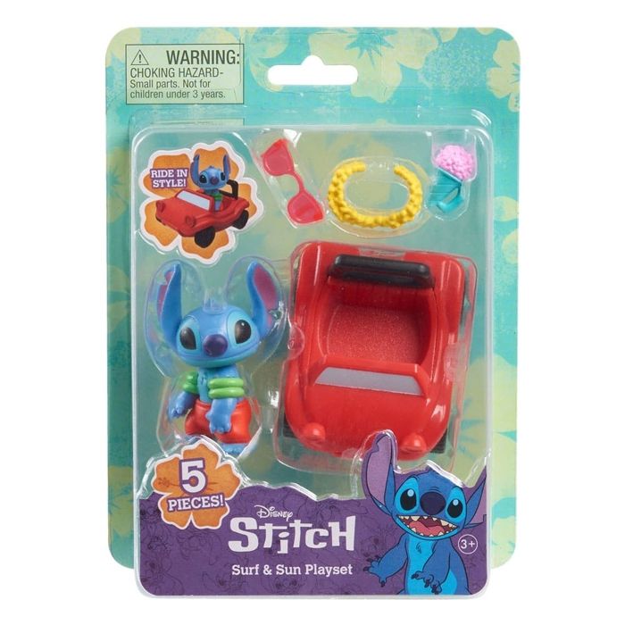 Playset - Disney - Surf & Sun Stitch - Figurine 5 cm - 5 pièces ...