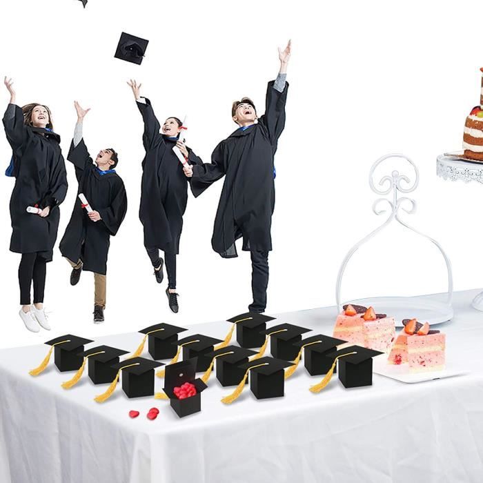 30Pcs Graduation Boîte de Bonbons Bijoux Boîte à Dragées Kraft en Forme ...