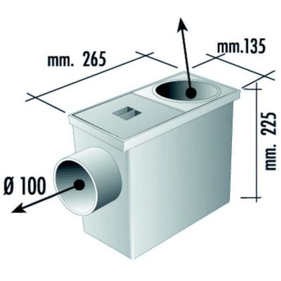 Regard de descente / Siphon pour eaux pluviales / Récupération eaux de ...