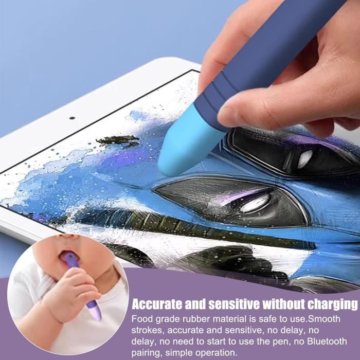 Lot De 2 Stylets Pour Tablette Enfant - Stylet En Caoutchouc Pour Écran ...