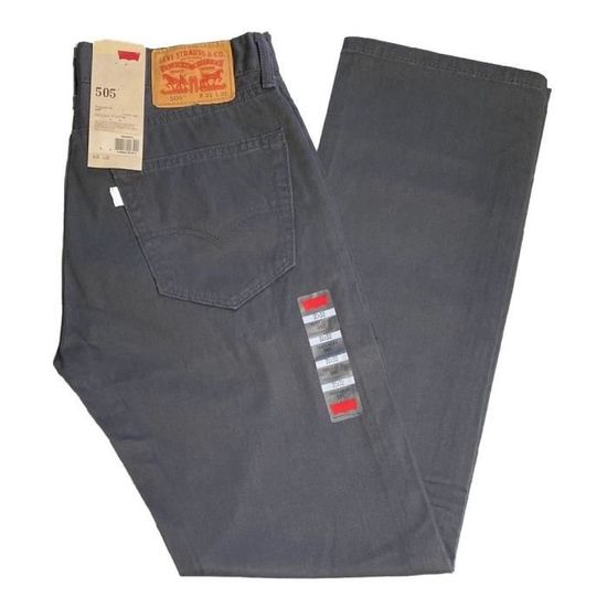 Levi's 505 Straight Regular Fit Graphite Twill Jeans Homme GREY ...