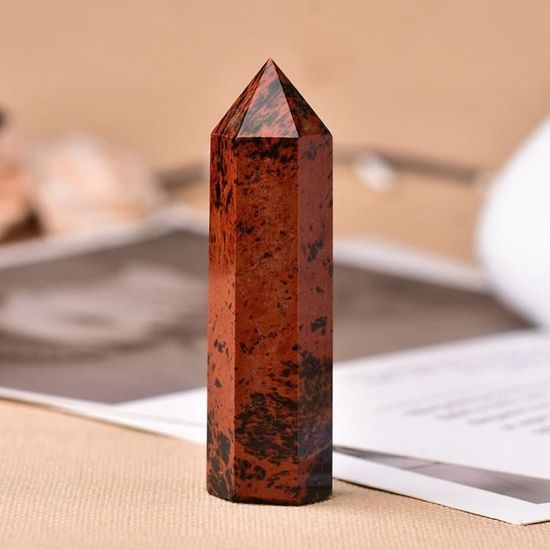 Galet en Obsidienne Rouge YWEI - 60-70mm - Pierres et cristaux naturels ...