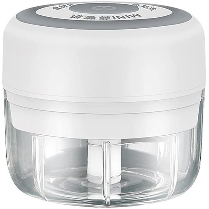 100 ml électrique pilon à ail usb sans fil mini 2 lames hachoir légumes ...