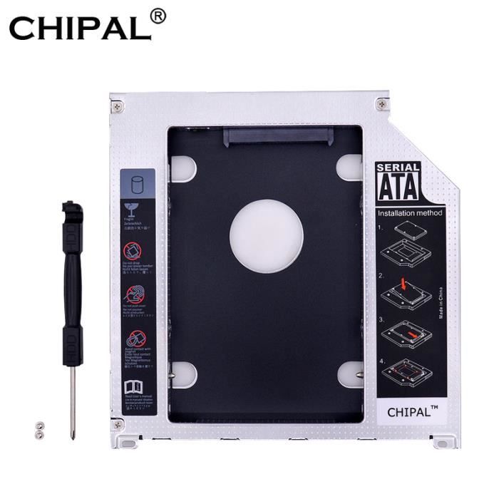 -CHIPAL-Boîtier en aluminium pour disque dur SATA 3 9.5 \"SSD HDD, pour Apple Macbook Pro Air 13 ...