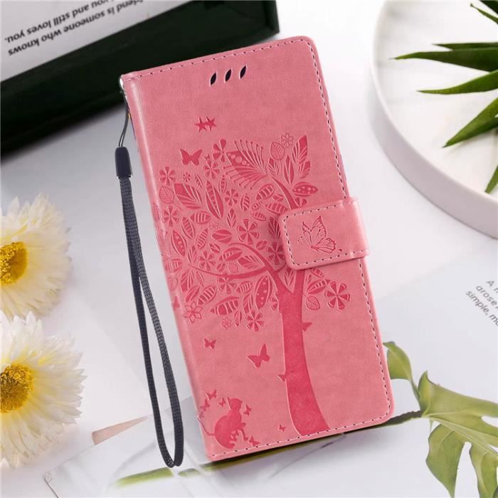 Rose-Coque De Téléphone Portable En Cuir, Étui À Rabat De Luxe Pour ...