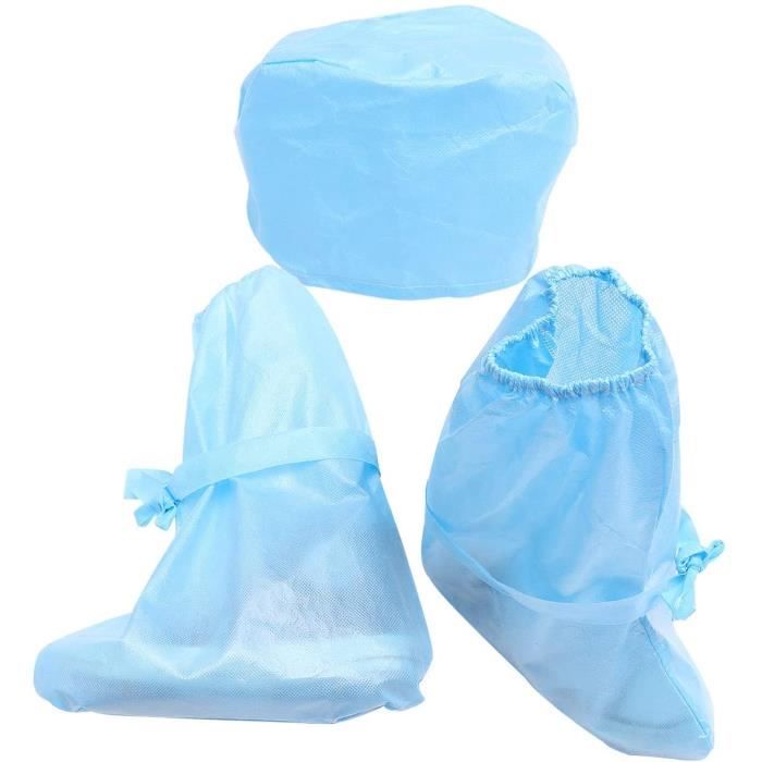 Lot de 3 capuchons de protection jetables en tissu non tissé (1 paire ...