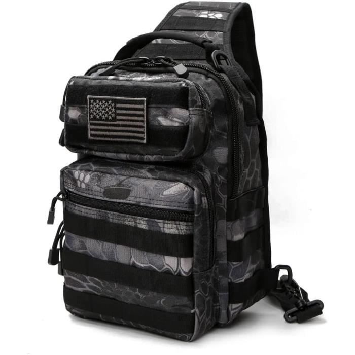 Sac De Poitrine Tactique Sacoche Bandoulière Cross Body Sac À Dos ...