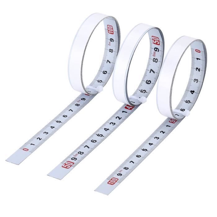 3 Pièces Metre Ruban Adhesif, Mètre À Ruban De Mesure En Acier Au ...